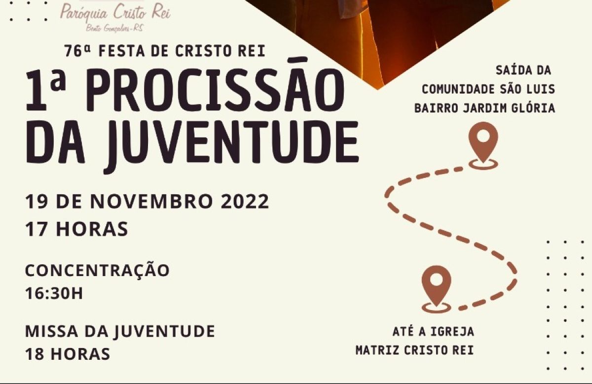 Paróquia Cristo Rei Prepara 1ª Procissão Da Juventude Na Programação